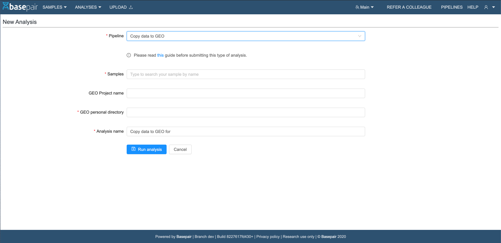 GEOへのデータコピー | basepairtech.jp