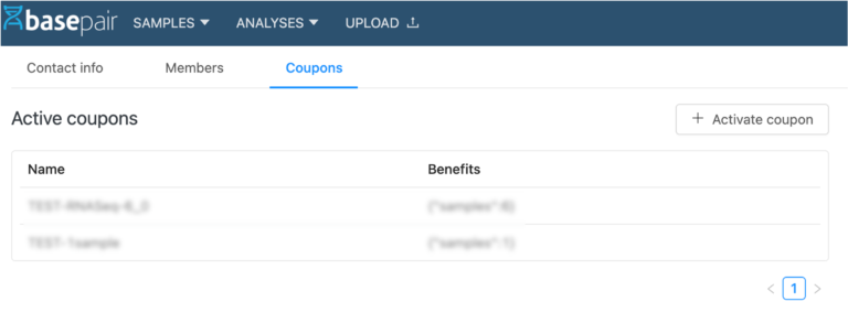 クーポンのアクティベート方法 | basepairtech.jp